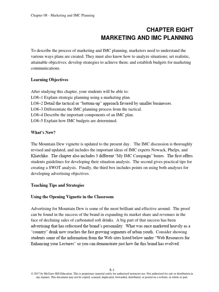 IMC Planning and Budgeting Strategies | PDF | Marketing | Target Audience
