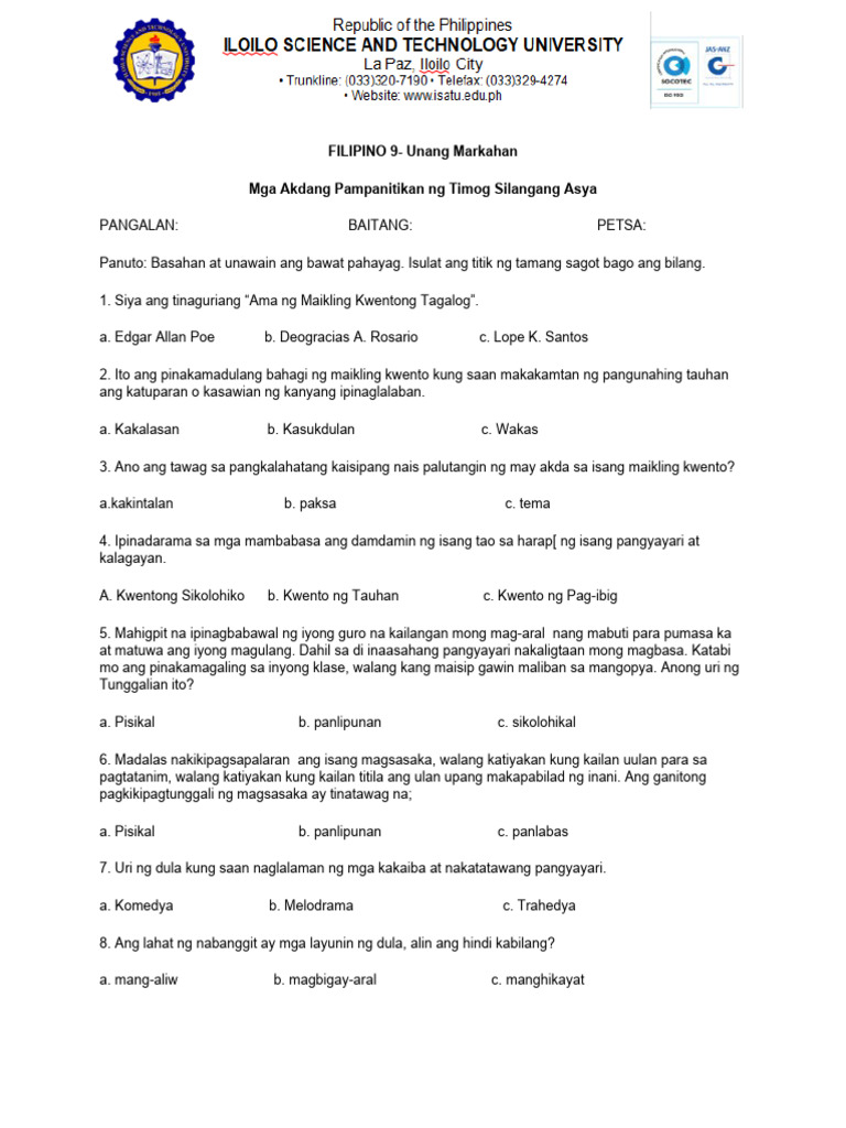 ED11 GROUP3-Pagsusulit | PDF