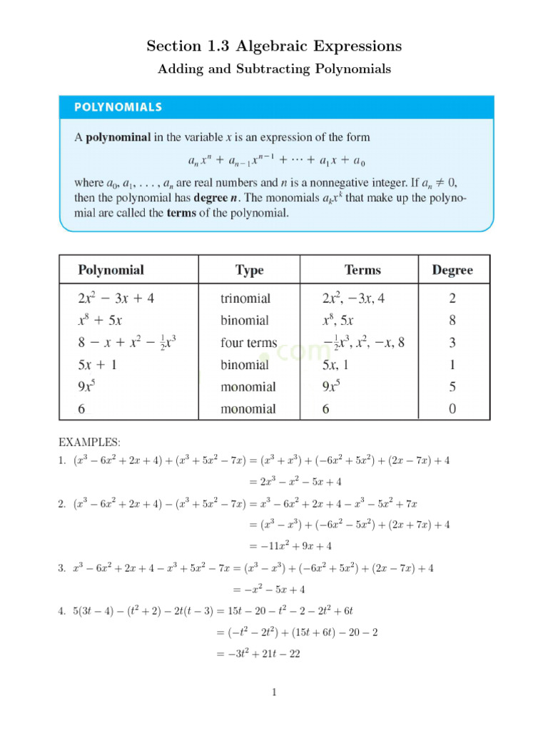 Algebraic Expressions-Notes | PDF | Abstract Algebra | Elementary ... Algebraic Expressions-Notes | PDF | Abstract Algebra | Elementary ...