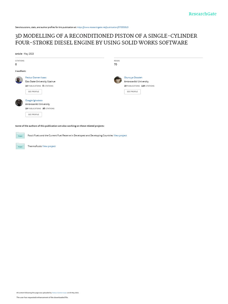 Published Journal by J Met | PDF | Internal Combustion Engine | Piston