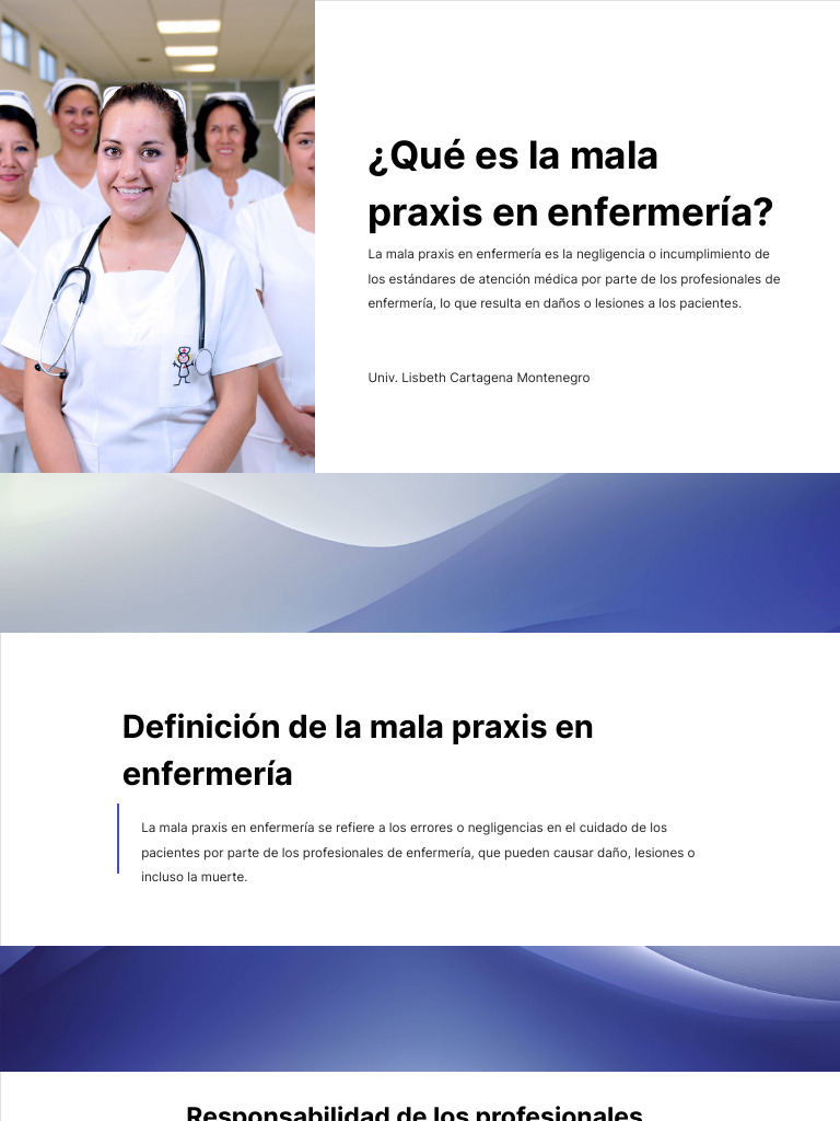 Que Es La Mala Praxis En Enfermeria Descargar Gratis Pdf Enfermería