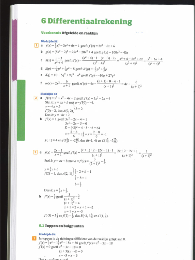 Uitwerkingen H. 6 Vwo Wis B 2324 | PDF
