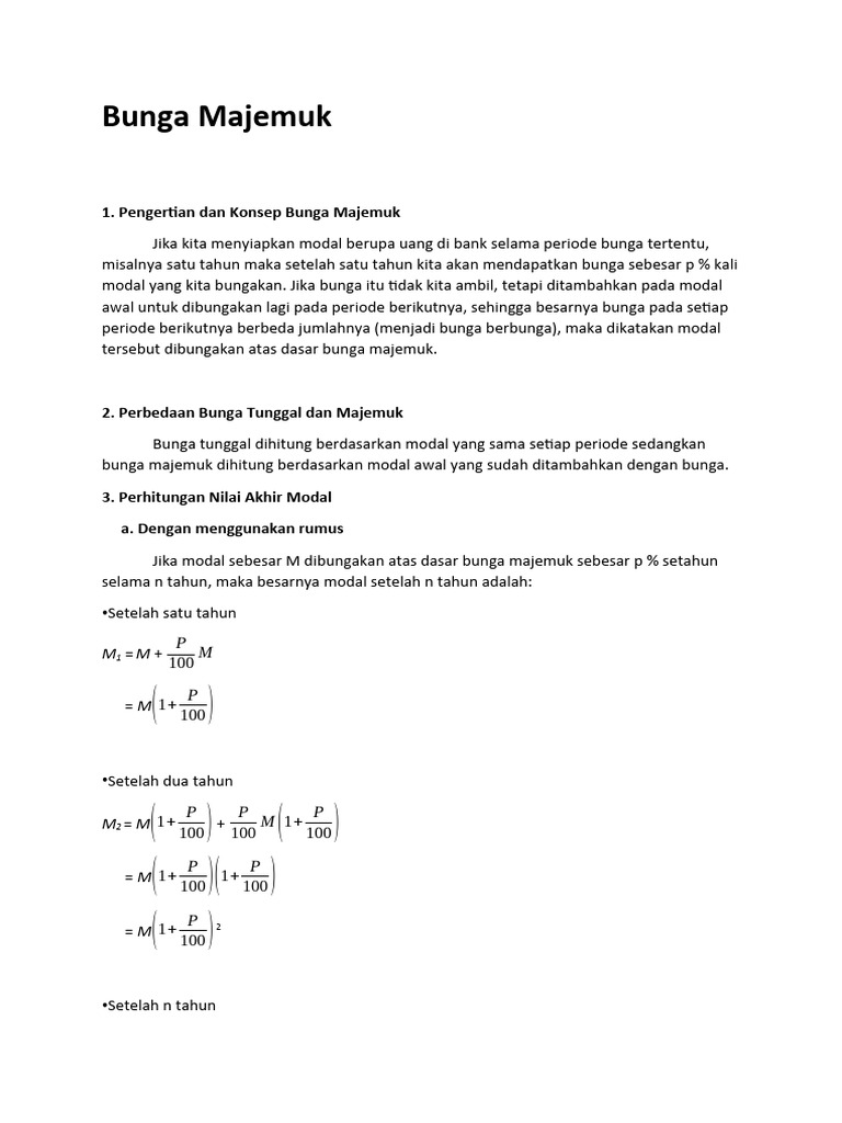 Bunga Majemuk | PDF | Metode & Bahan Ajar