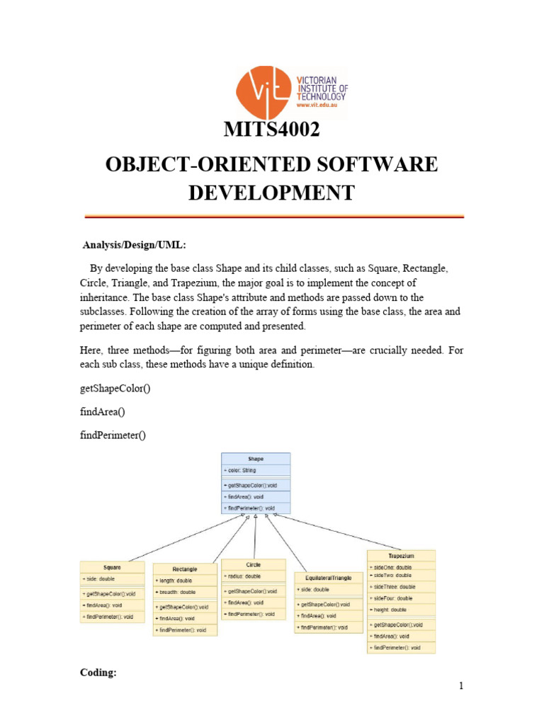 MITS4002 Activity 09 | PDF | Inheritance (Object Oriented Programming) | Class (Computer ...