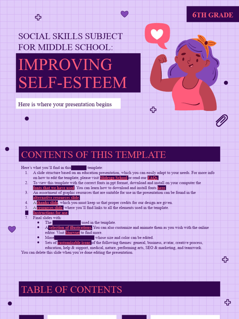 Middle School Self-Esteem Toolkit | PDF | Planets | Saturn
