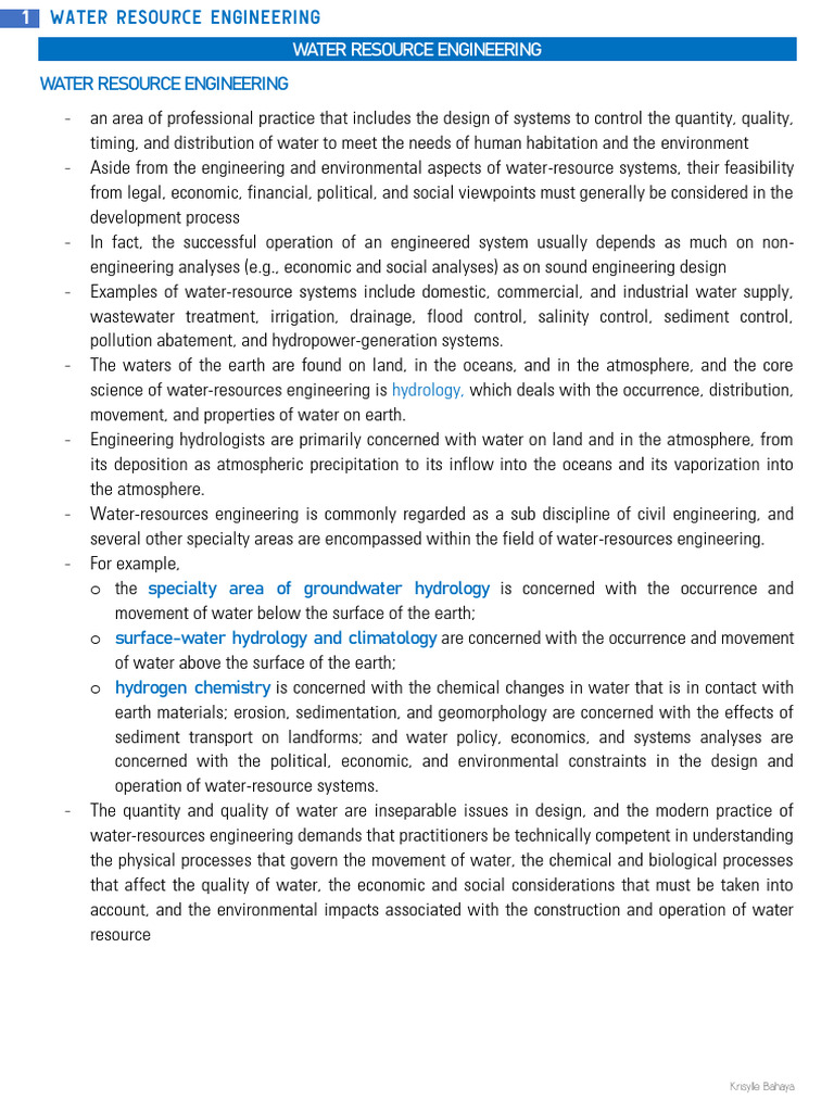 Water Resource Engineering | PDF | Surface Runoff | Drainage Basin