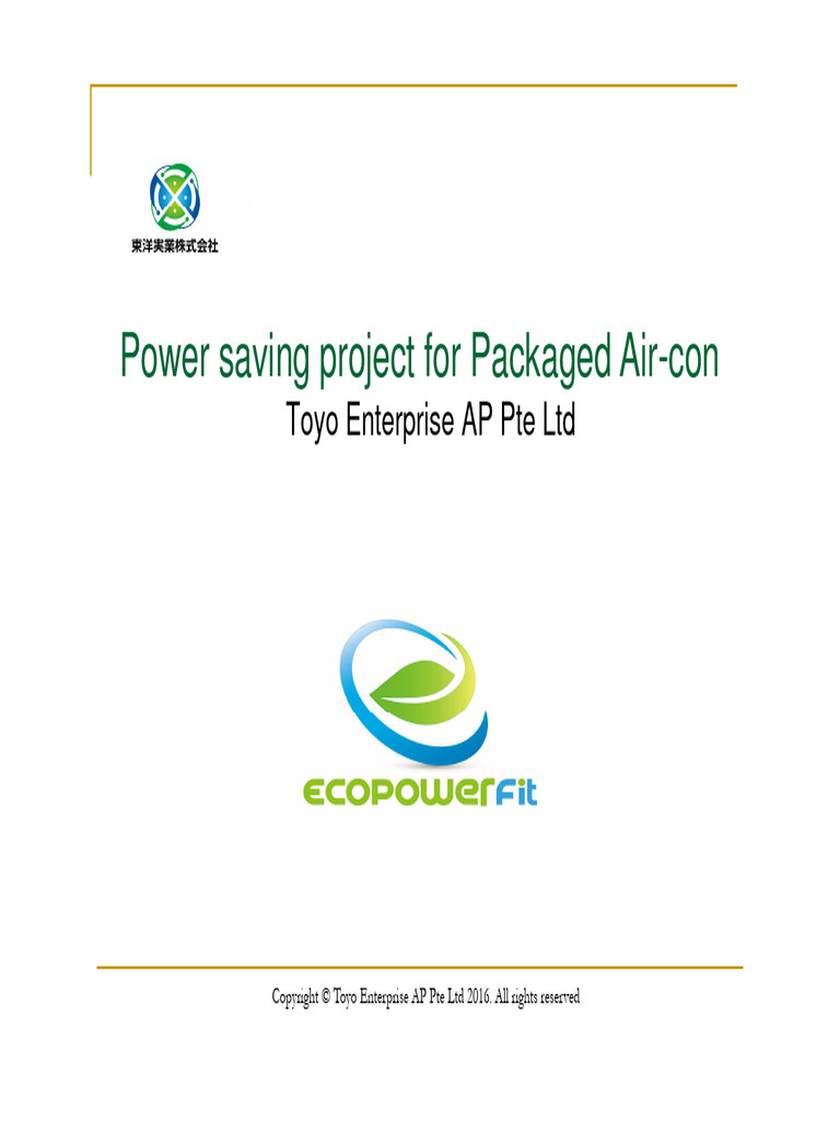 Power Saving of Packeged AC-2 | PDF | Equipment | Electric Power