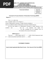Mumbai University Transcript Guide | PDF