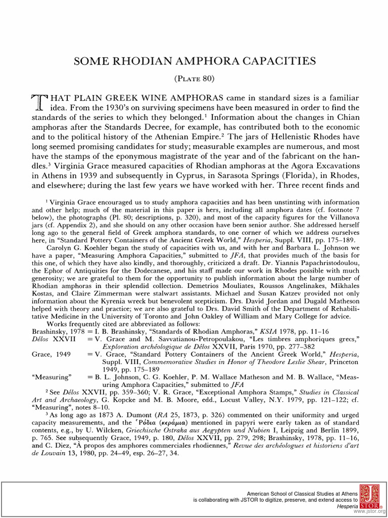 Rodian Amphorae | PDF