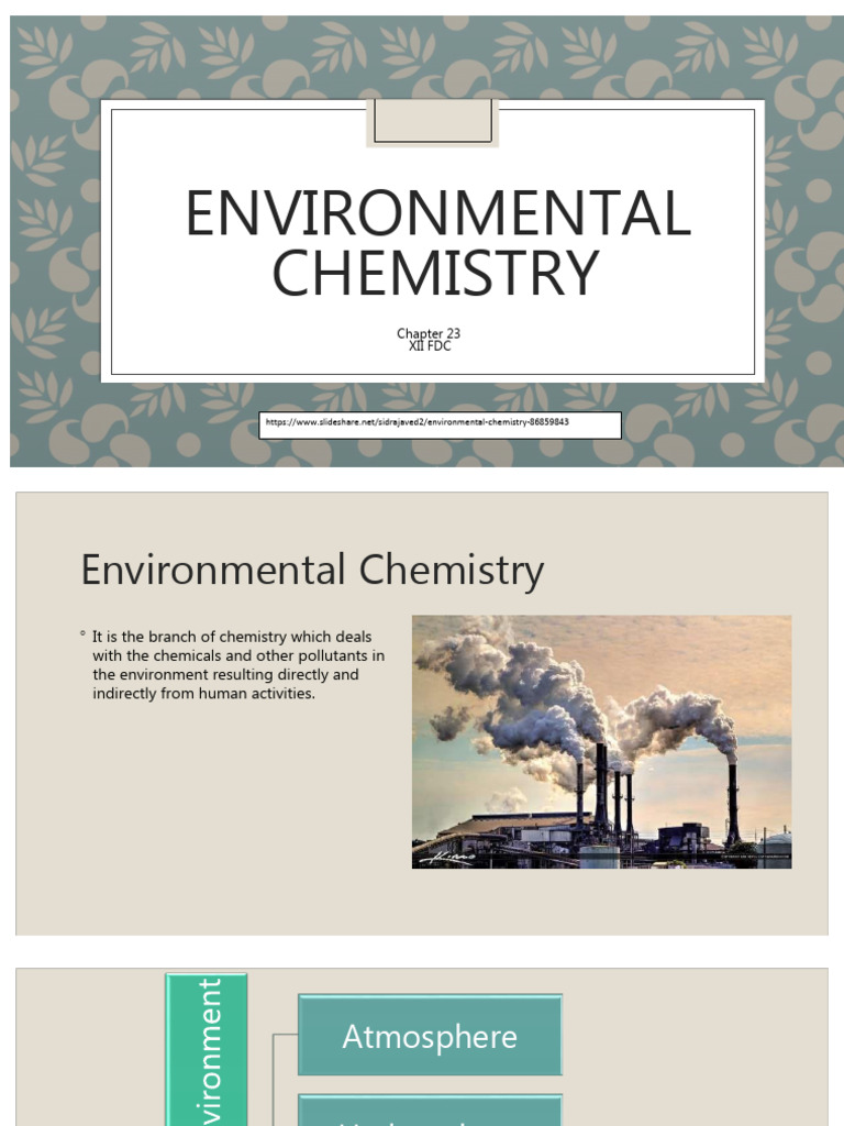 3.environmental Chemistry | PDF | Chlorofluorocarbon | Atmosphere Of Earth