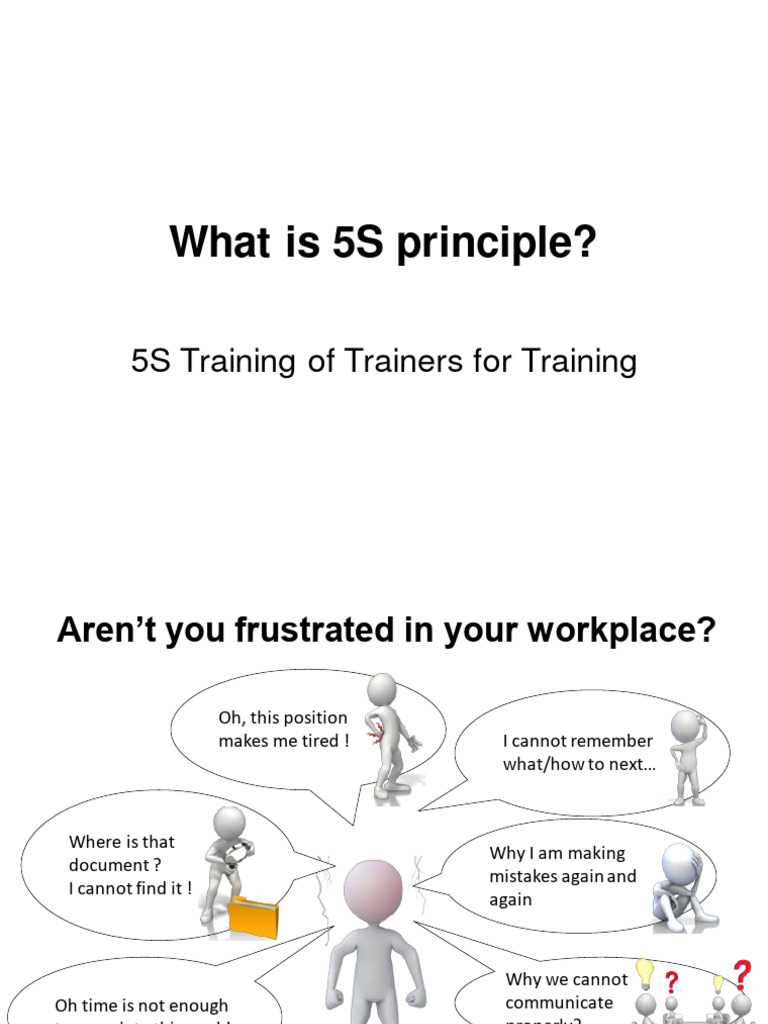 5S Training Material For Trainer's Training For Training Others ...