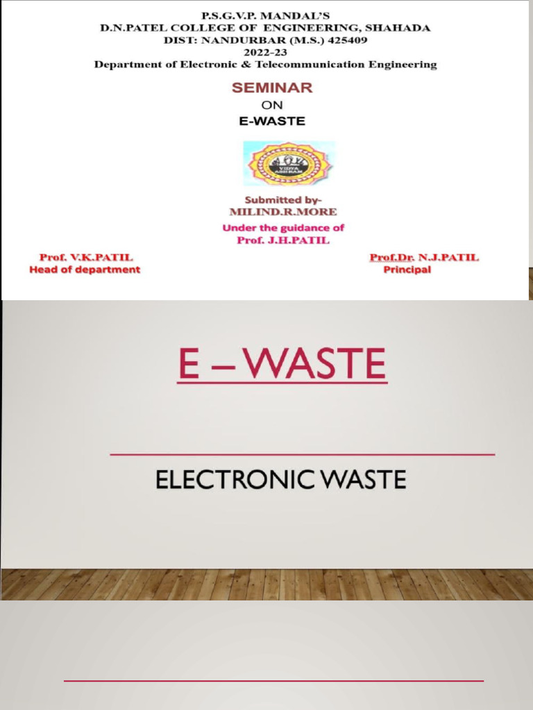 E Waste | PDF | Electronic Waste | Waste Management