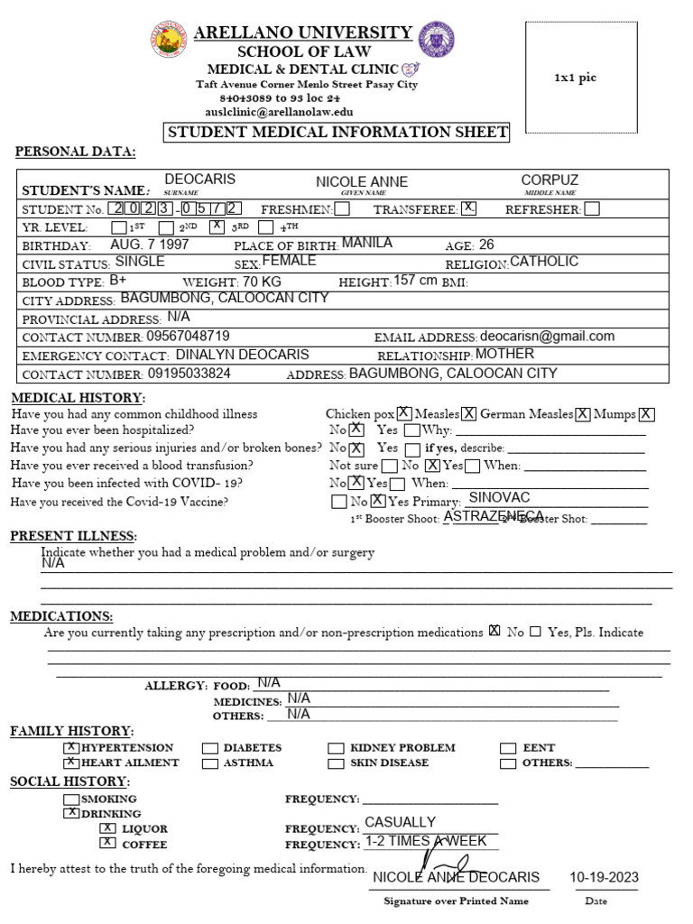 Med Info Sheet | PDF | Medical Specialties | Epidemiology