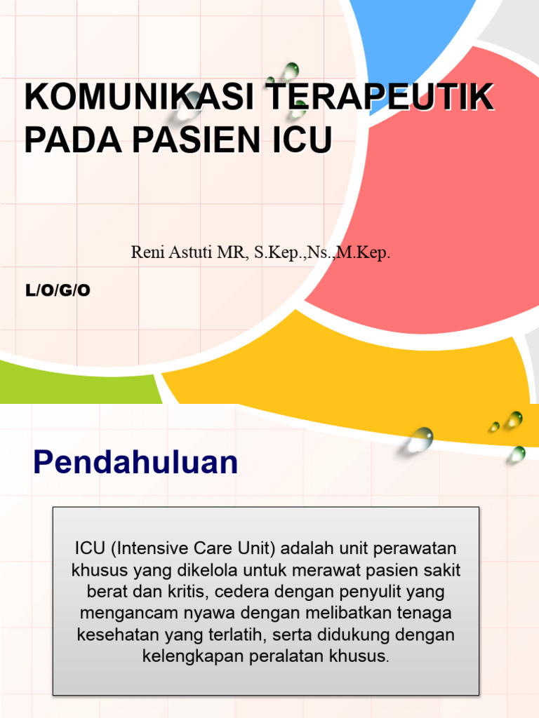 Komunikasi Terapeutik Pada Pasien ICU | PDF