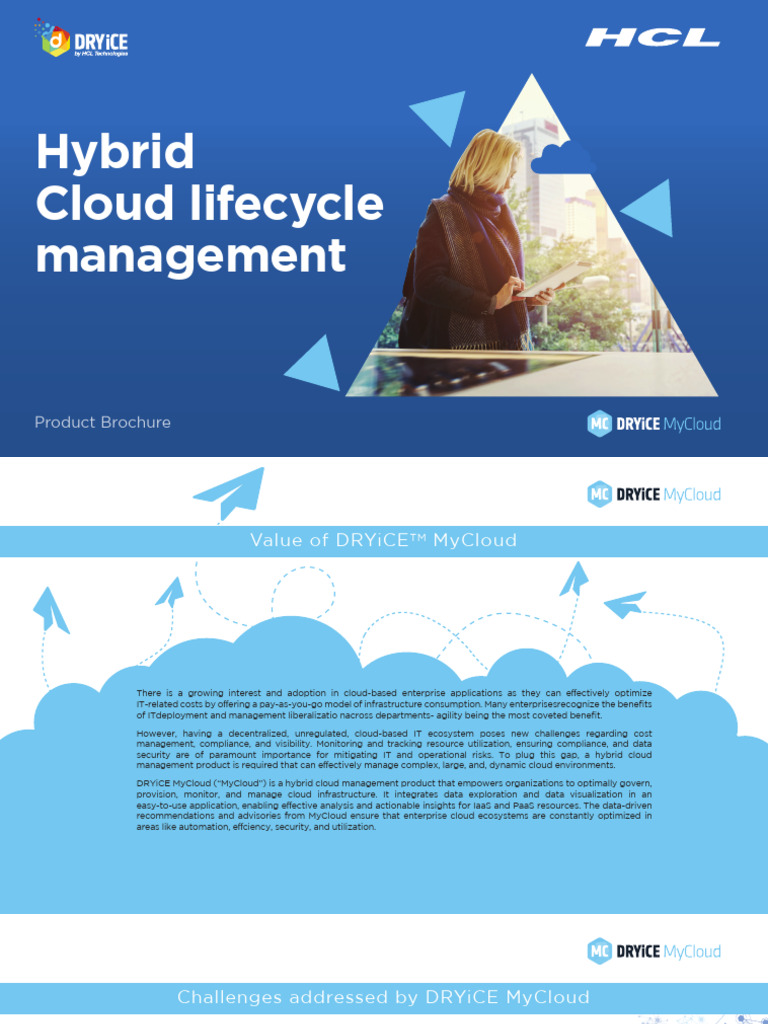 DRYiCE MyCloud Brochure | PDF | Cloud Computing | Information Technology Management