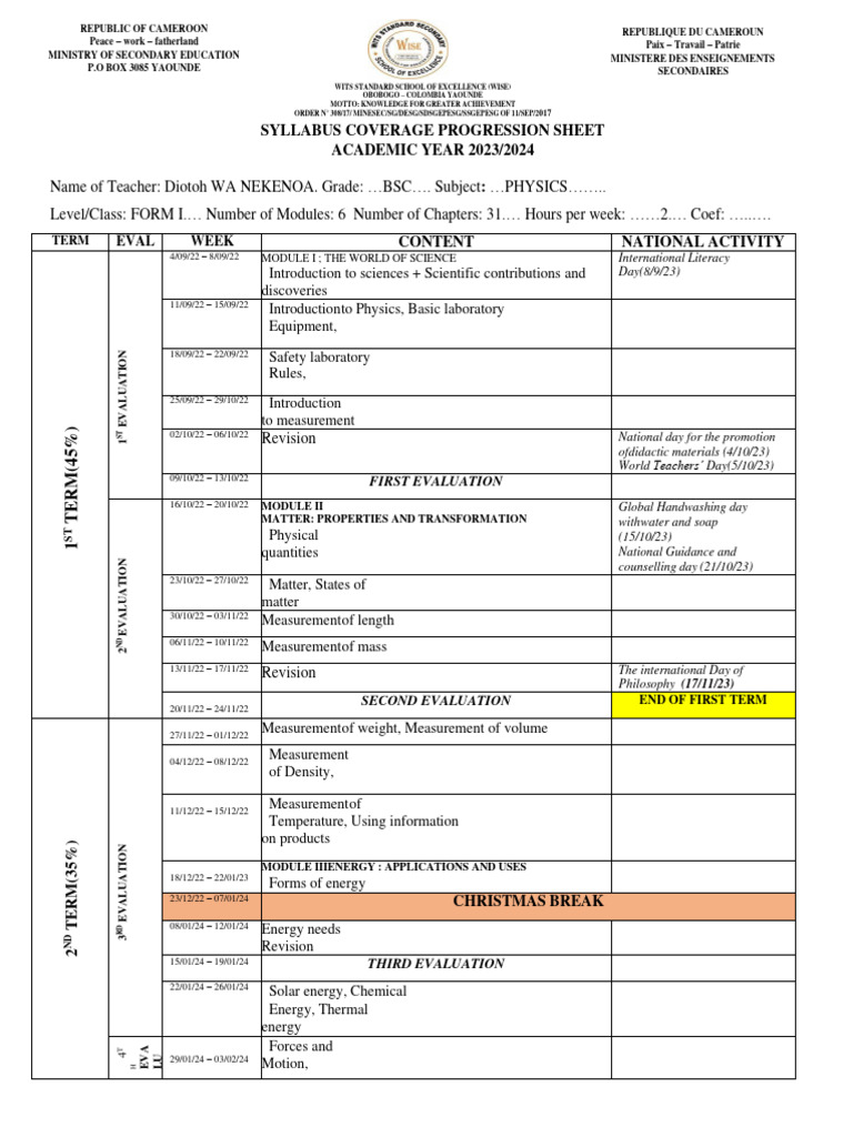 Form 1 Ok | PDF | Nature | Physical Sciences