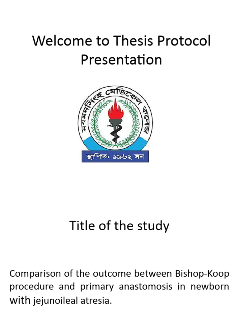 Welcome To Thesis Protocol Presentation | PDF | Surgery | Sample Size ...