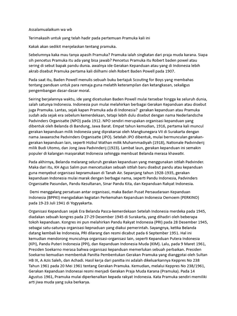 Sejarah Pramuka Dikit Doang Kok | PDF