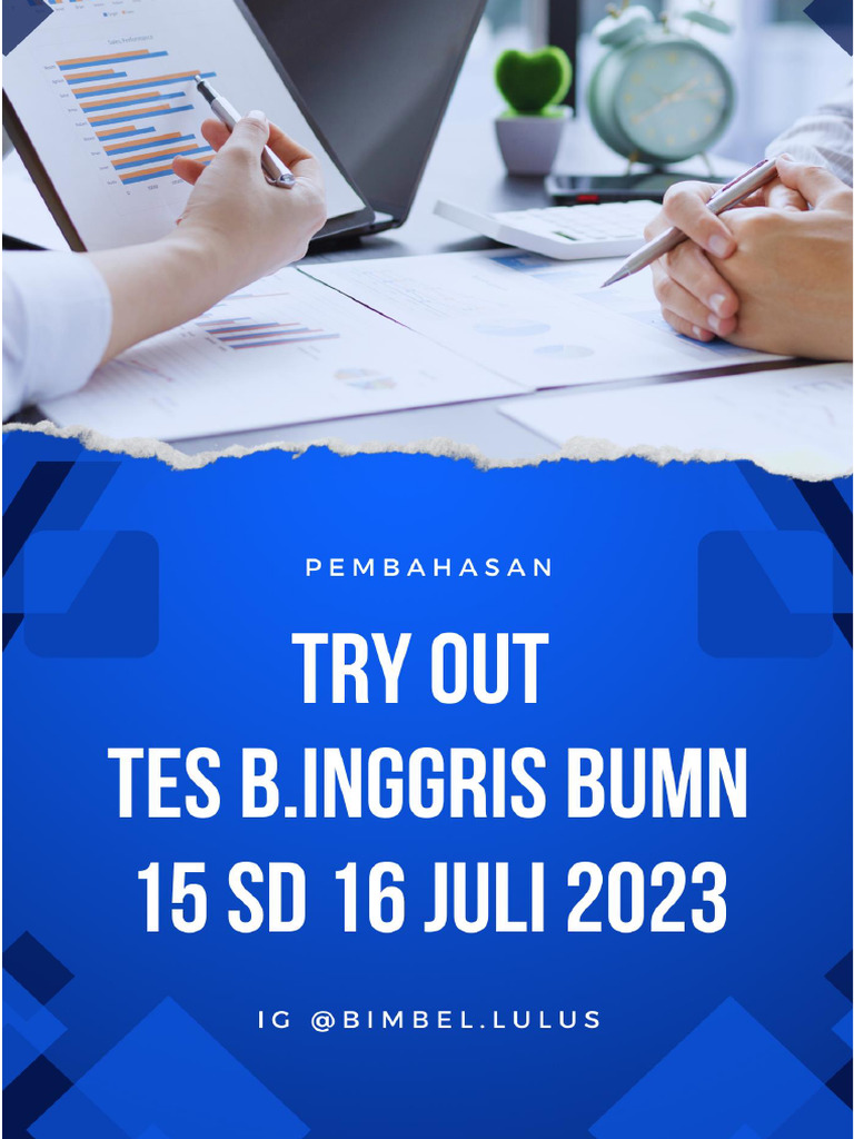 Pembahasan To Tbi Bumn 15 Jul 23 | PDF | Grammatical Number | Verb