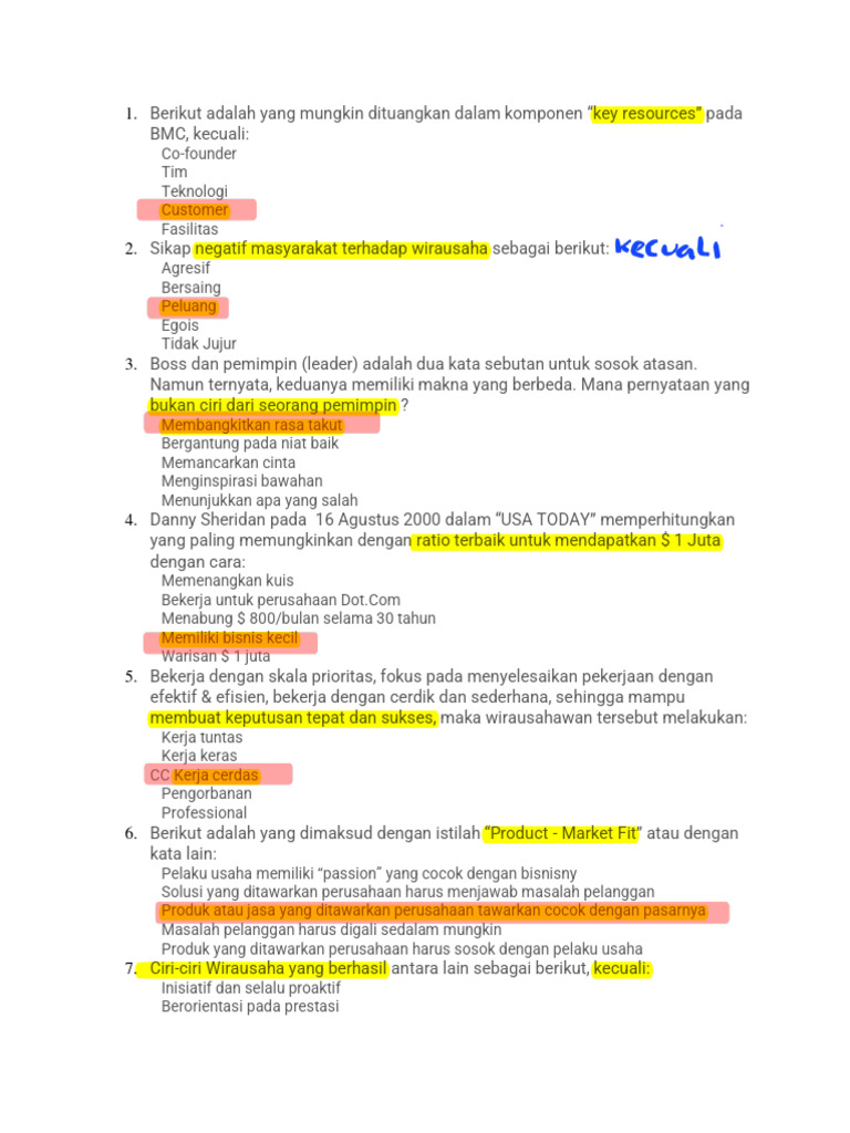 Soal KWU Edited | PDF