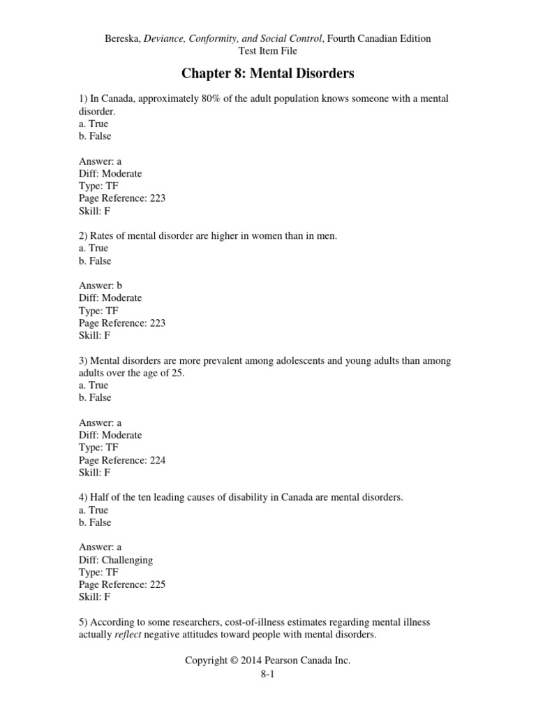Deviance Conformity and Social Control in Canada Canadian 4th Edition ...