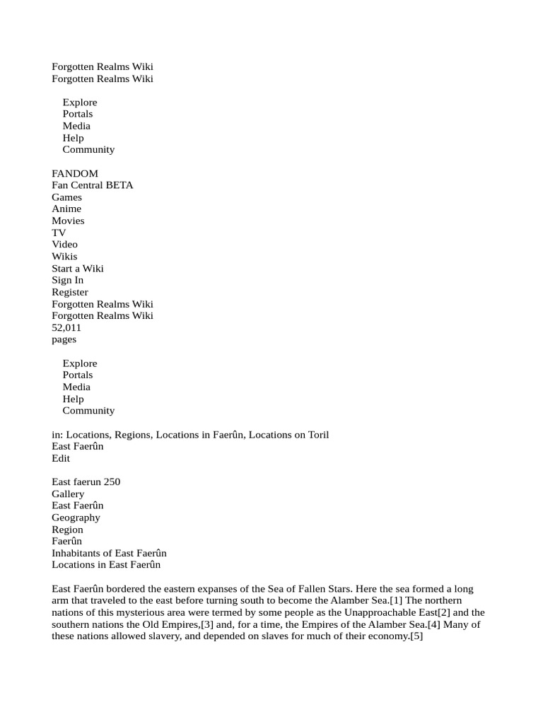 East Faerûn | PDF | Forgotten Realms | Ed Greenwood