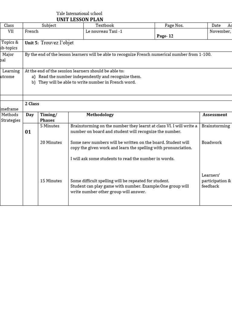 ULP Class 7 | PDF | Lesson Plan | Human Communication