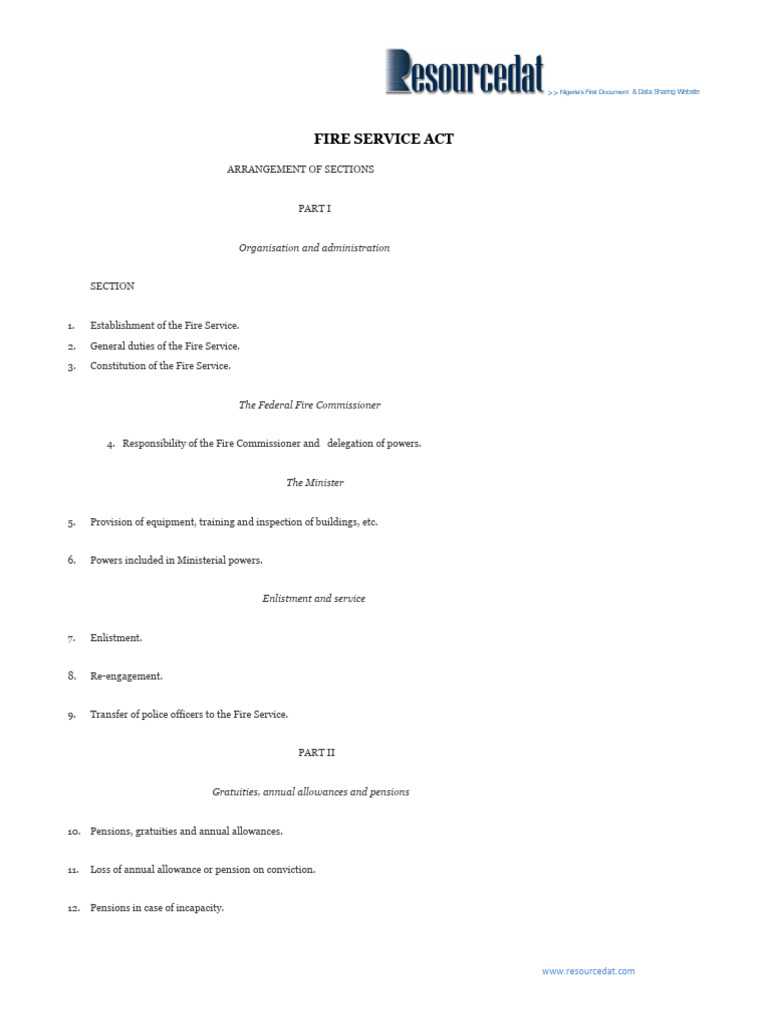 Fire Service Act | PDF | Fire Safety | Penal Labour