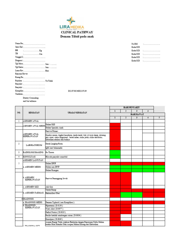 Pathway Demam Tifoid pada Anak | PDF