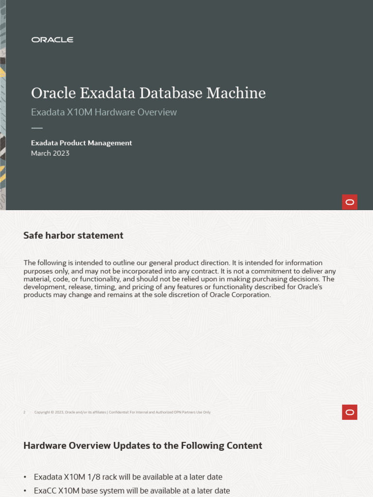 Exadata X10M Hardware Overview | PDF | Flash Memory | Solid State Drive