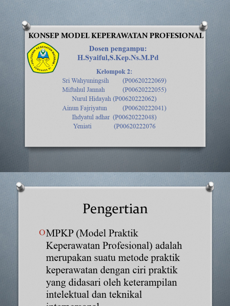 Konsep Model Keperawatan Profesional | PDF