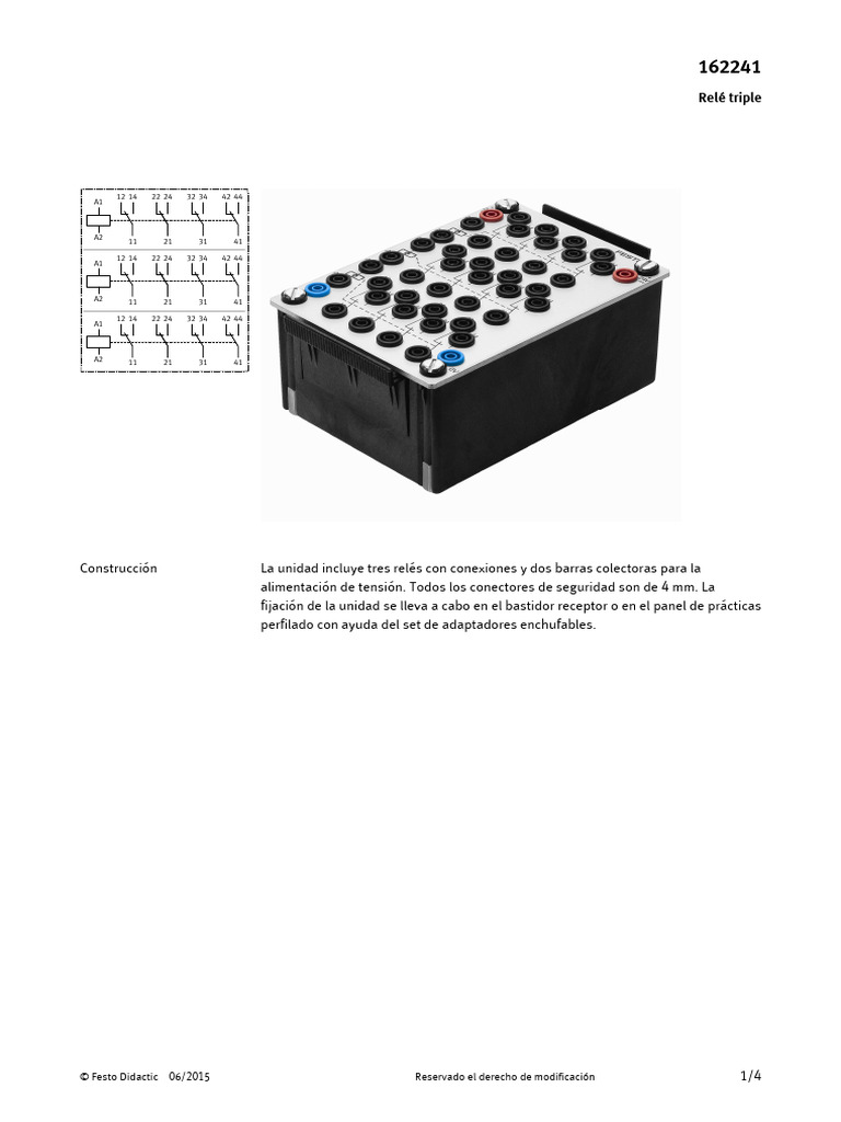 162241_es_v2.0_Relé triple | PDF | Relé | Inductor