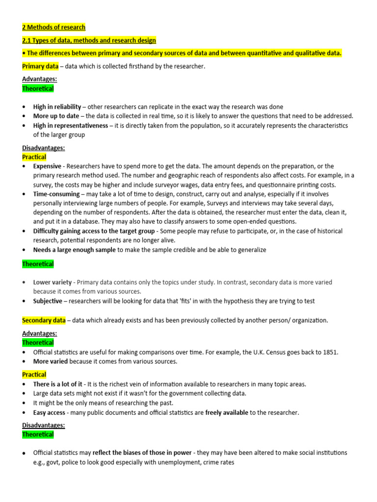 2 Methods of Research | PDF | Experiment | Qualitative Research