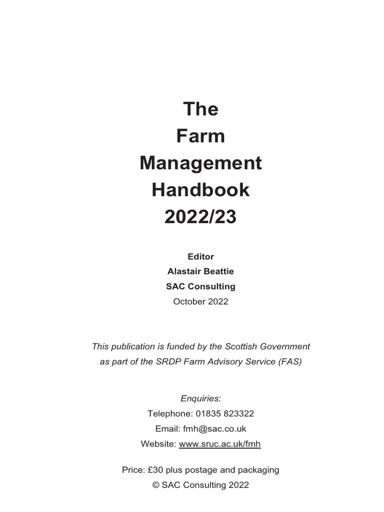 Farm Management Handbook 2022/23 | PDF | Fertilizer | Cattle