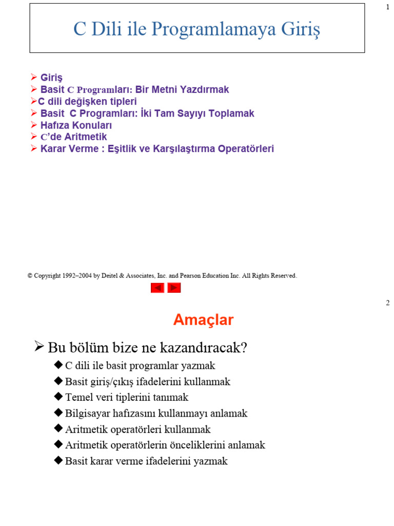 C Dili Programlama - 2 | PDF