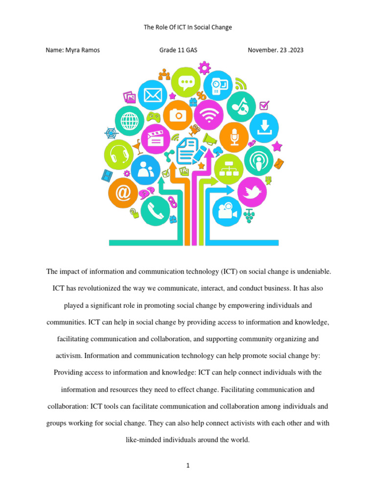 The Role of ICT in Social Change The Impact of Information A | PDF