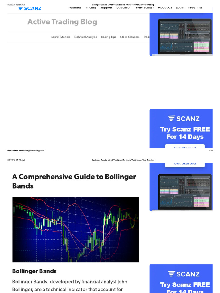 Bollinger Bands - What You Need To Know To Change Your Trading | PDF ... Bollinger Bands - What You Need To Know To Change Your Trading | PDF ...