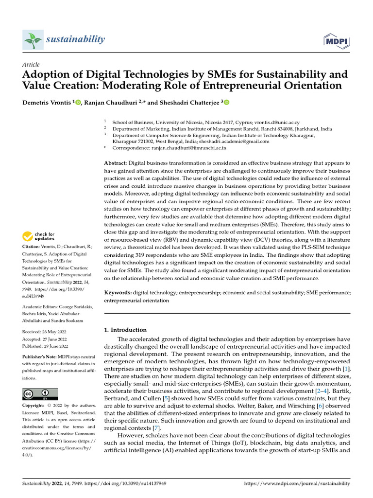 Digital Technologies | PDF | Internet Of Things | Entrepreneurship