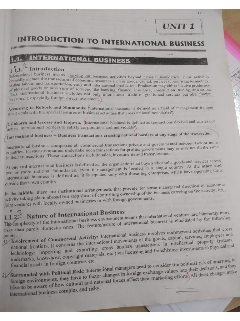 International Business Unit 1 | PDF