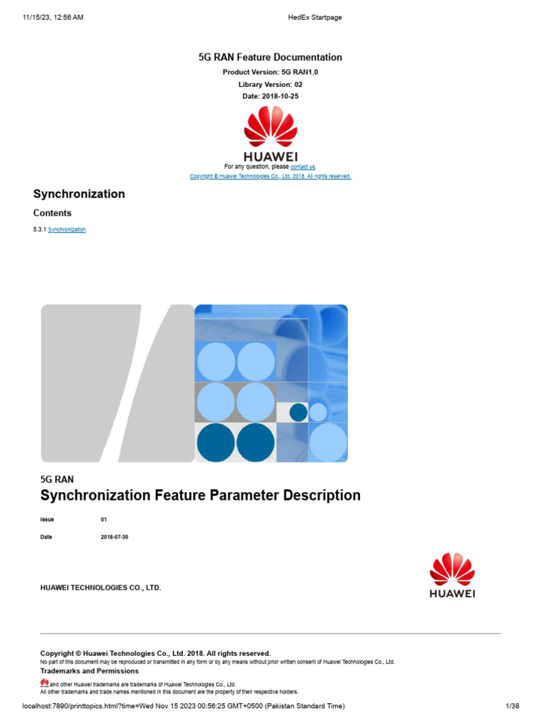 Huawei 5G RAN Synchronization | PDF | Global Positioning System ...