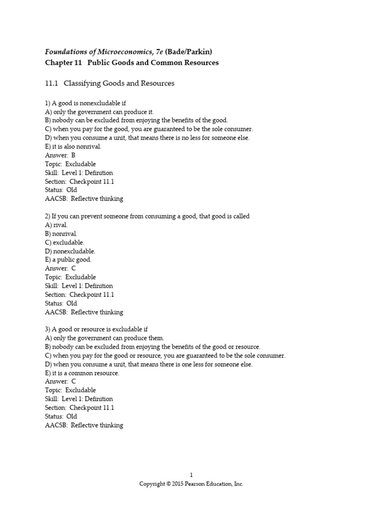 Essential Foundations of Economics 7th Edition Bade Test Bank | PDF ...