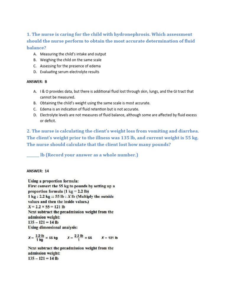 Fundamentals of Nursing 12 Fluid Electrolytes and Acid-Base Imbalances ...