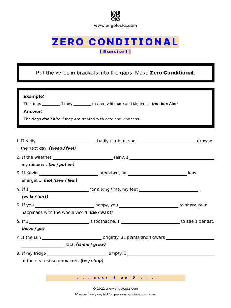 Zero Conditional Exercise 1 | PDF