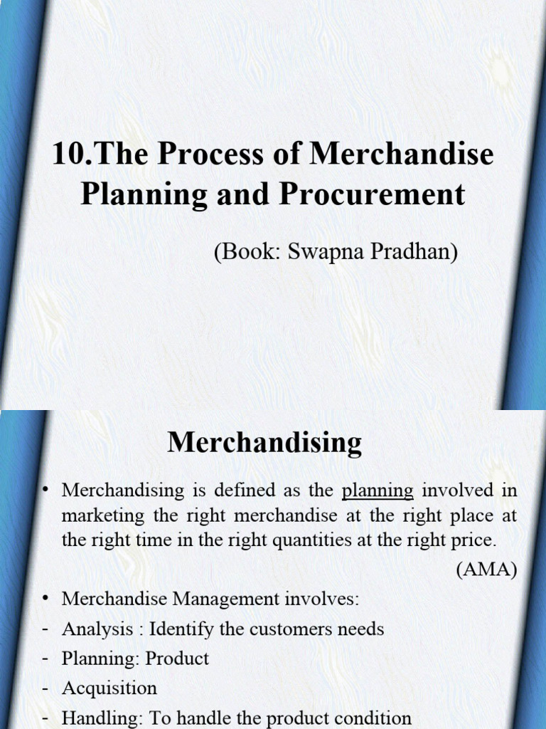 Merchandise Planning & Procurement | PDF | Retail | Procurement
