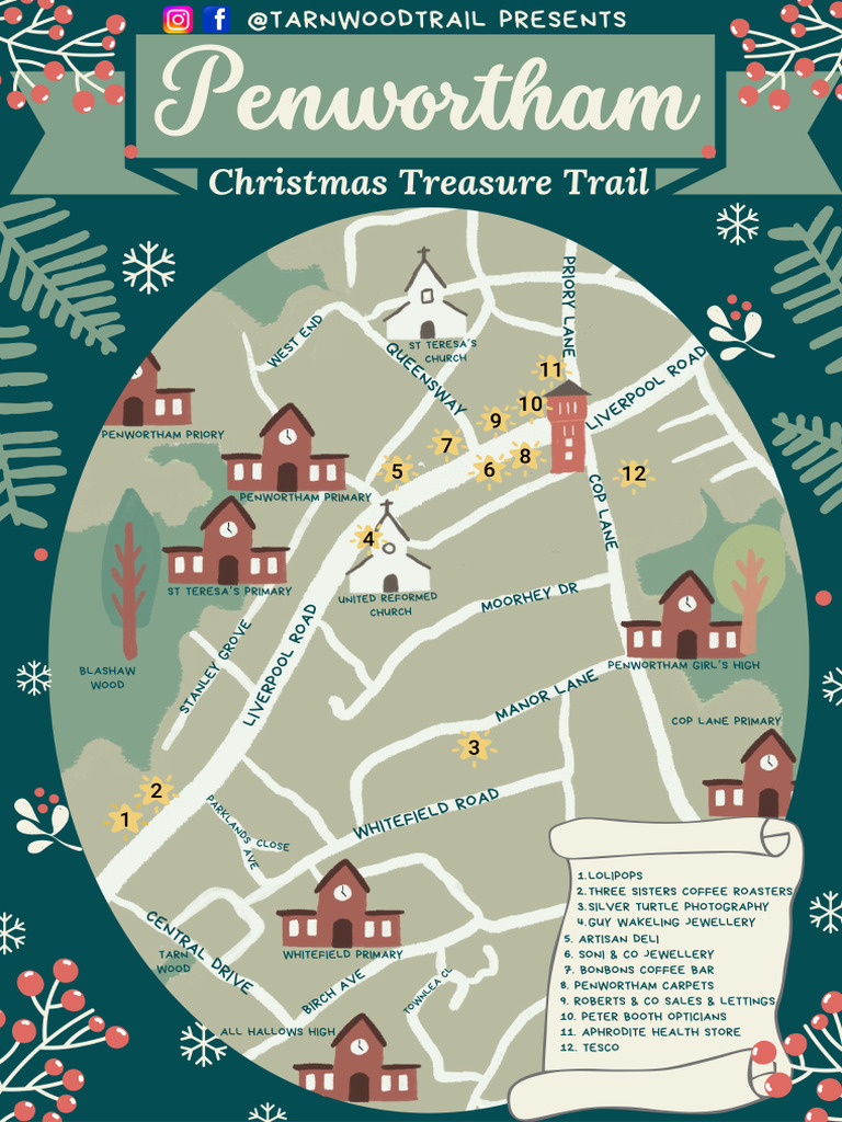 Penwortham Christmas Treasure Trail Map | PDF