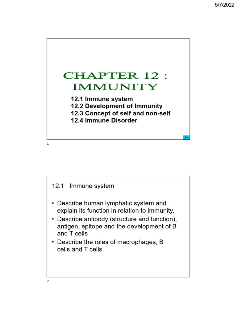 Immunity Part 1 Note | PDF | Immune System | Antibody
