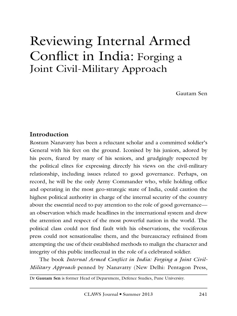 Internal Armed Conflict in India | PDF | Insurgency | Methodology