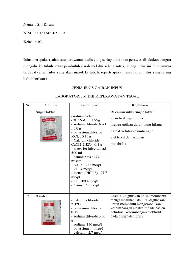 Perbandingan Cairan Infus Futrolit dan RL | PDF | Sains & Matematika