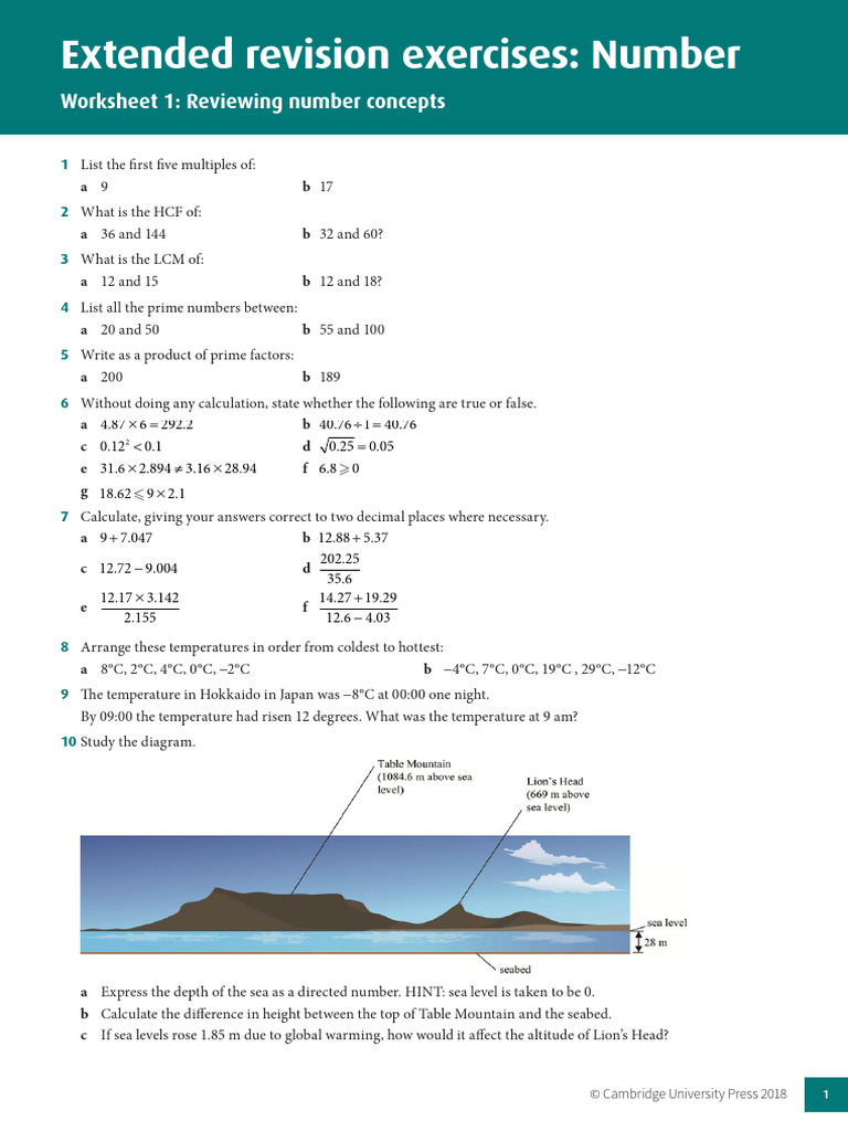 Worksheets Extended Content | PDF | Number Theory | Arithmetic