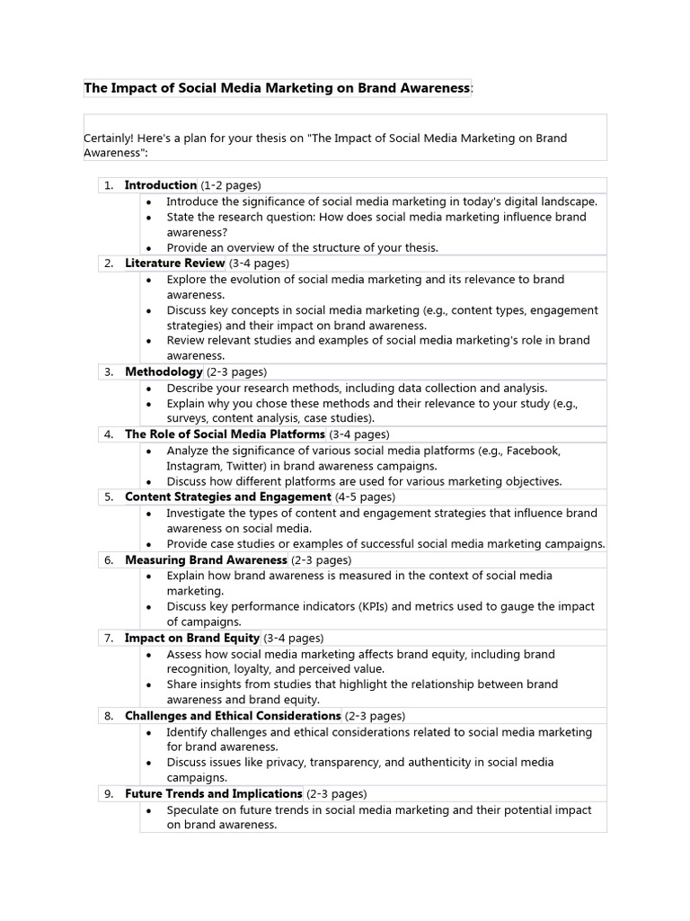 The Impact of Social Media Marketing On Brand Awareness | PDF | Brand ...